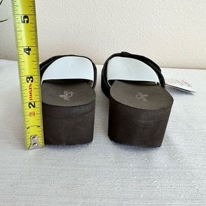 bandals | Shoes | New Bandals Runway Brown Flip Flop Wedge Sandals ...